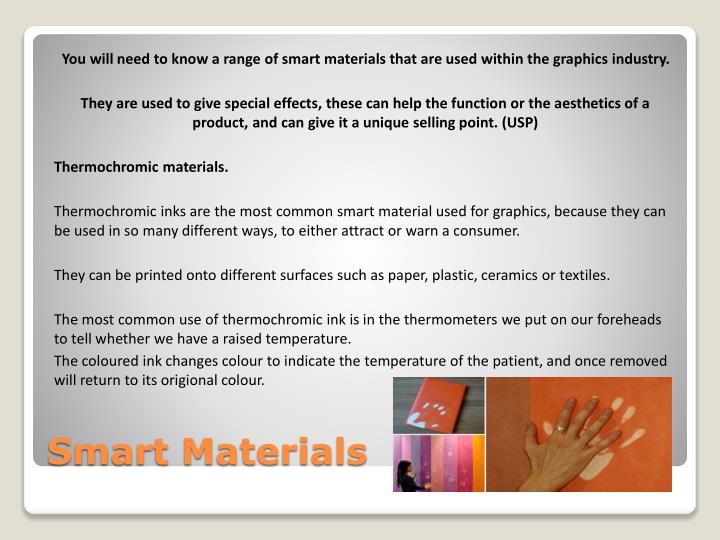 PPT - GCSE Graphic Products Smart and Modern Materials PowerPoint ...