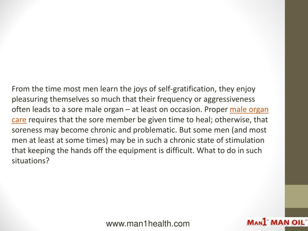 PPT - Sore Male Organ Self-Gratification Tips PowerPoint Presentation ...