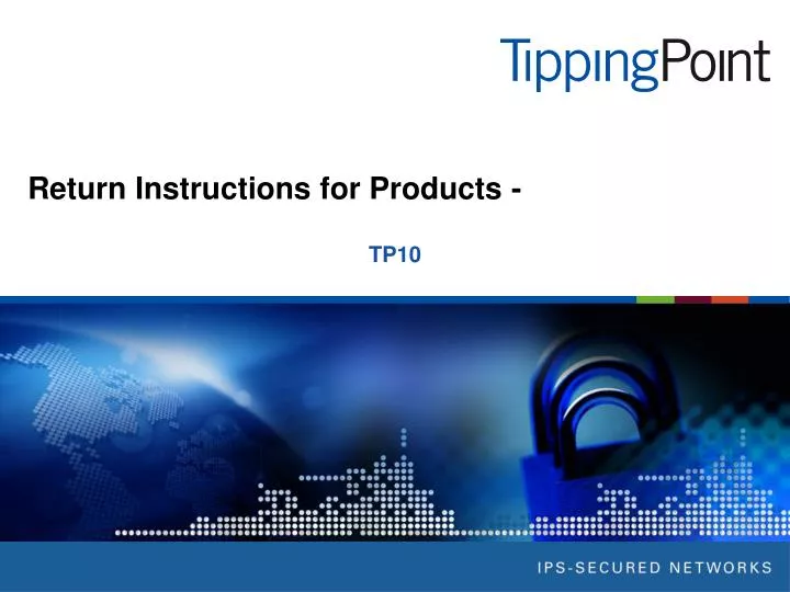 PPT - Return Instructions for Products - PowerPoint Presentation, free ...