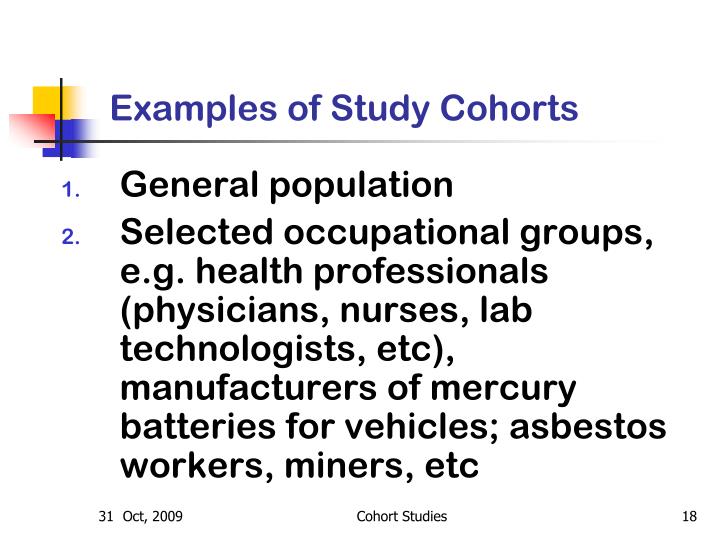 PPT - Cohort Study Designs PowerPoint Presentation - ID:5635322