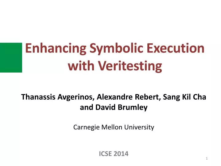 Ppt Enhancing Symbolic Execution With Veritesting Powerpoint
