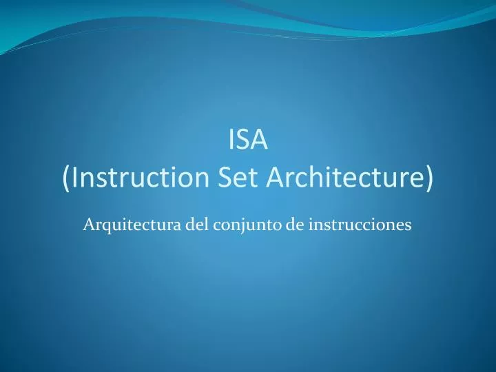 PPT - ISA (Instruction Set Architecture) PowerPoint Presentation, free ... PPT - ISA (Instruction Set Architecture) PowerPoint Presentation, free ...