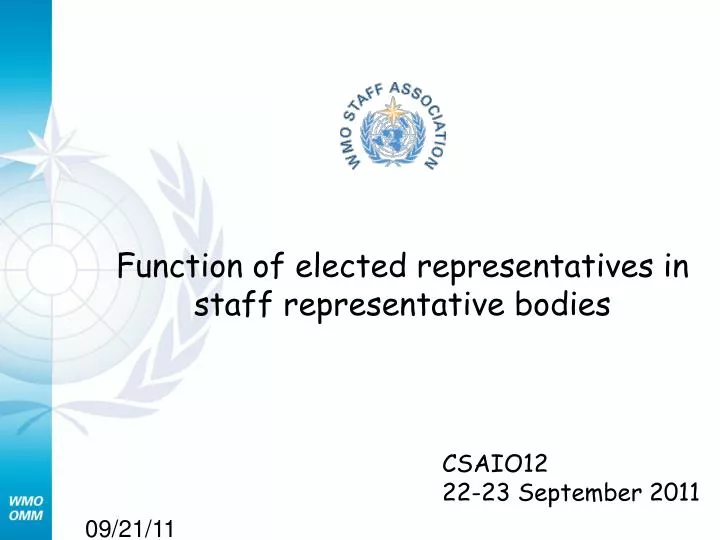 PPT - Function of elected representatives in staff representative ...