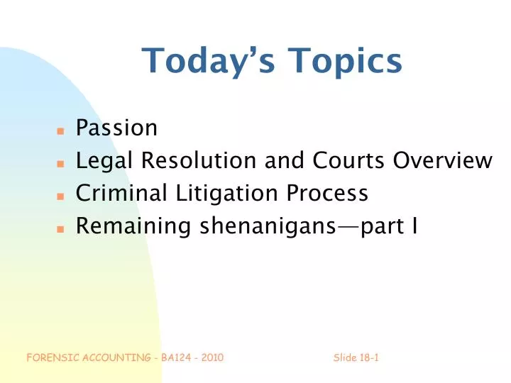 PPT - Today’s Topics PowerPoint Presentation, free download - ID:5636809