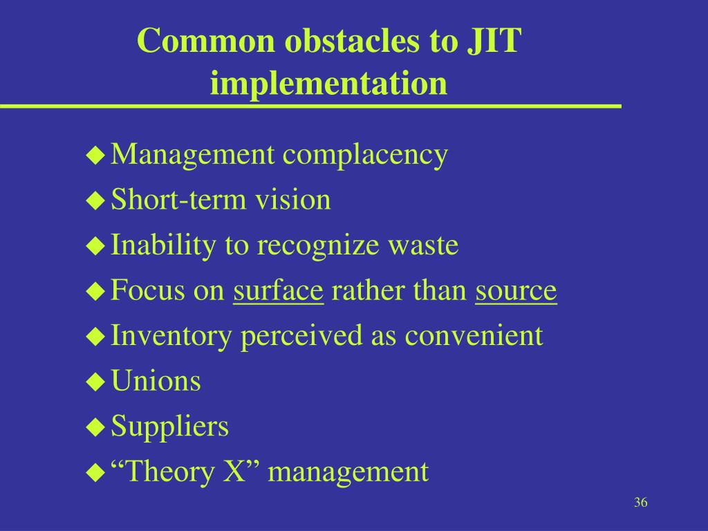 PPT - Just-in Time Management Supplier Partnerships B7801 April 17 ...