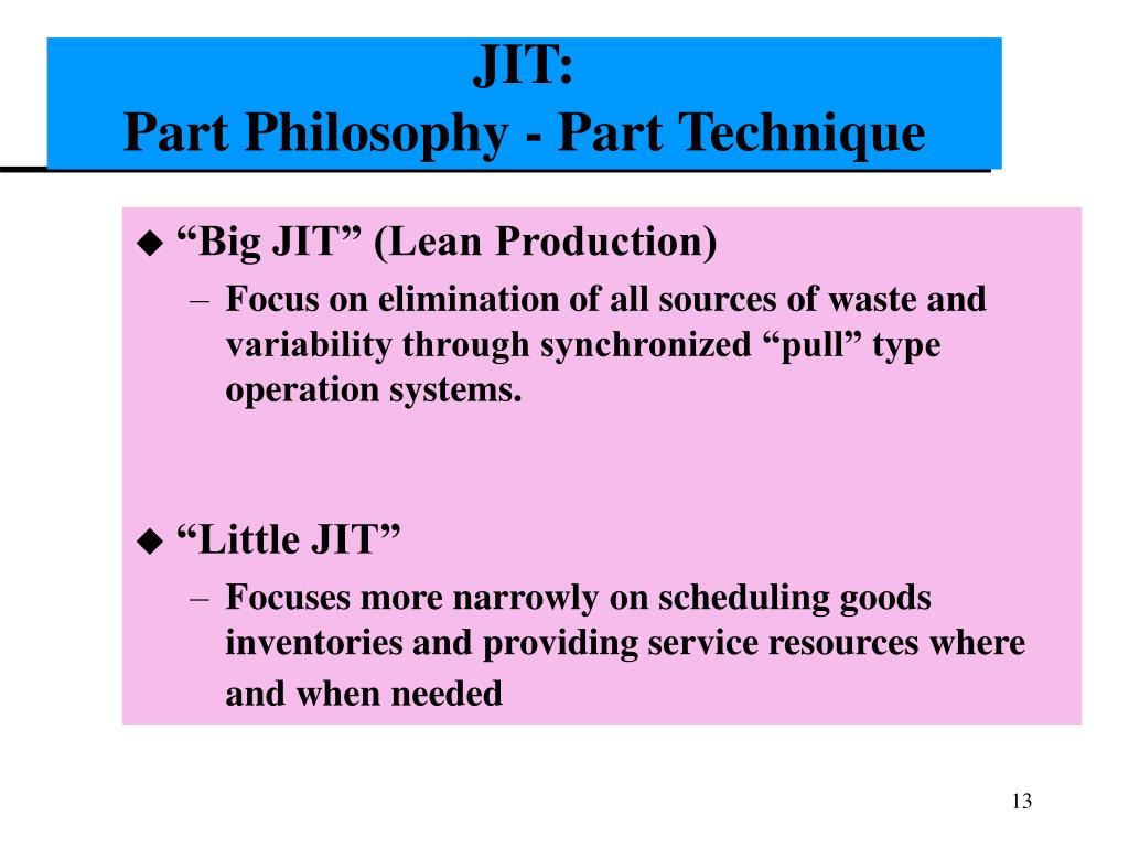 PPT - Just-in Time Management Supplier Partnerships B7801 April 17 ...