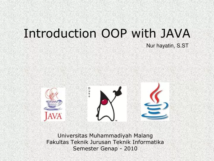 Ppt Introduction Oop With Java Powerpoint Presentation Free Download Id 5637794