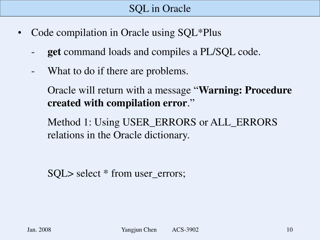 Ppt Developing Stored Procedures And Functions Using Sqlplus To Create Procedures And 1846