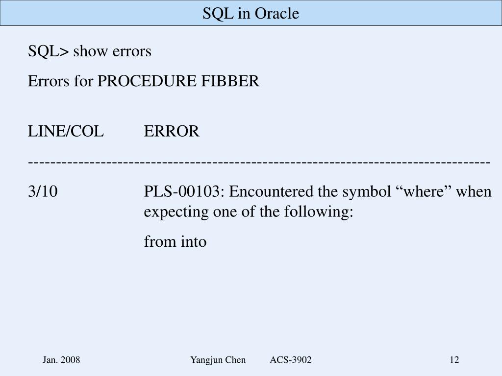 Ppt Developing Stored Procedures And Functions Using Sqlplus To Create Procedures And 7246
