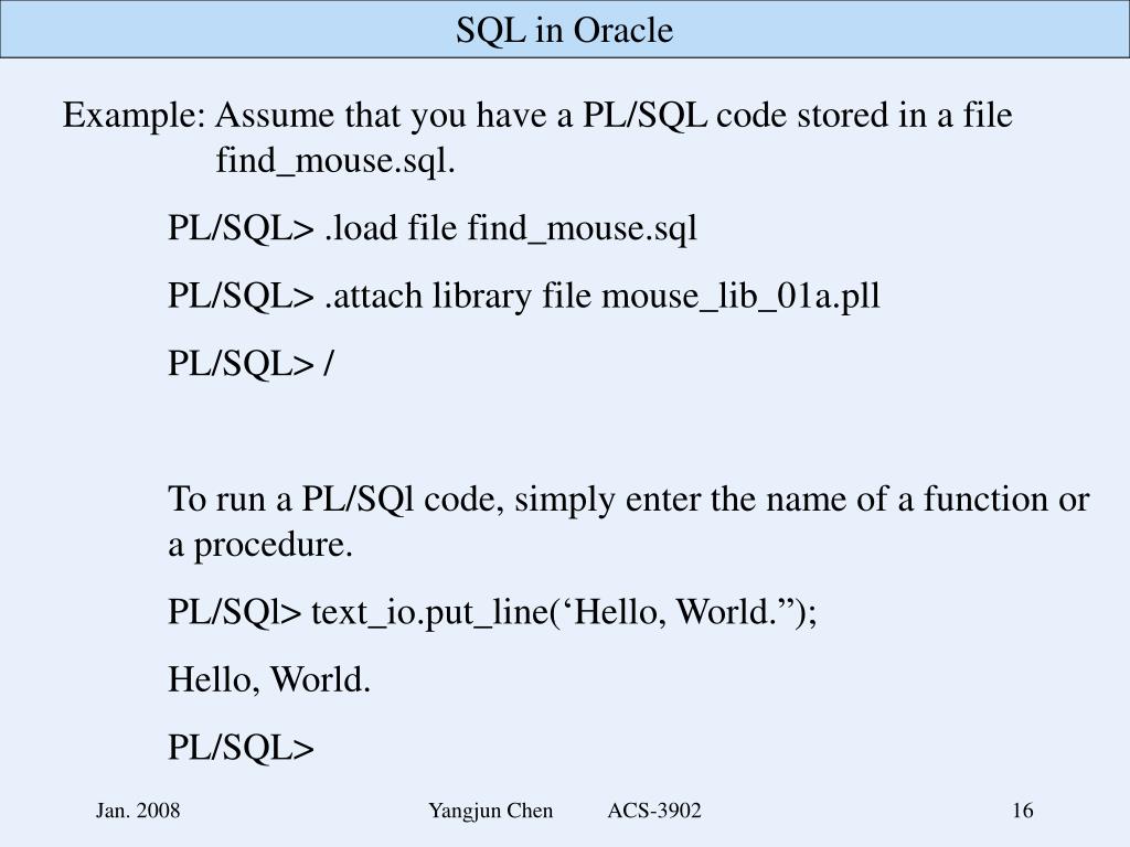 Ppt Developing Stored Procedures And Functions Using Sqlplus To Create Procedures And 8828