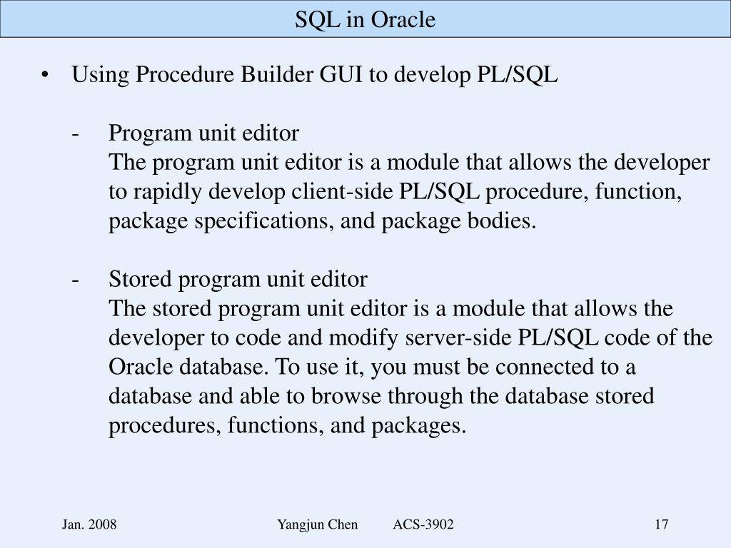 Ppt Developing Stored Procedures And Functions Using Sqlplus To Create Procedures And 3915