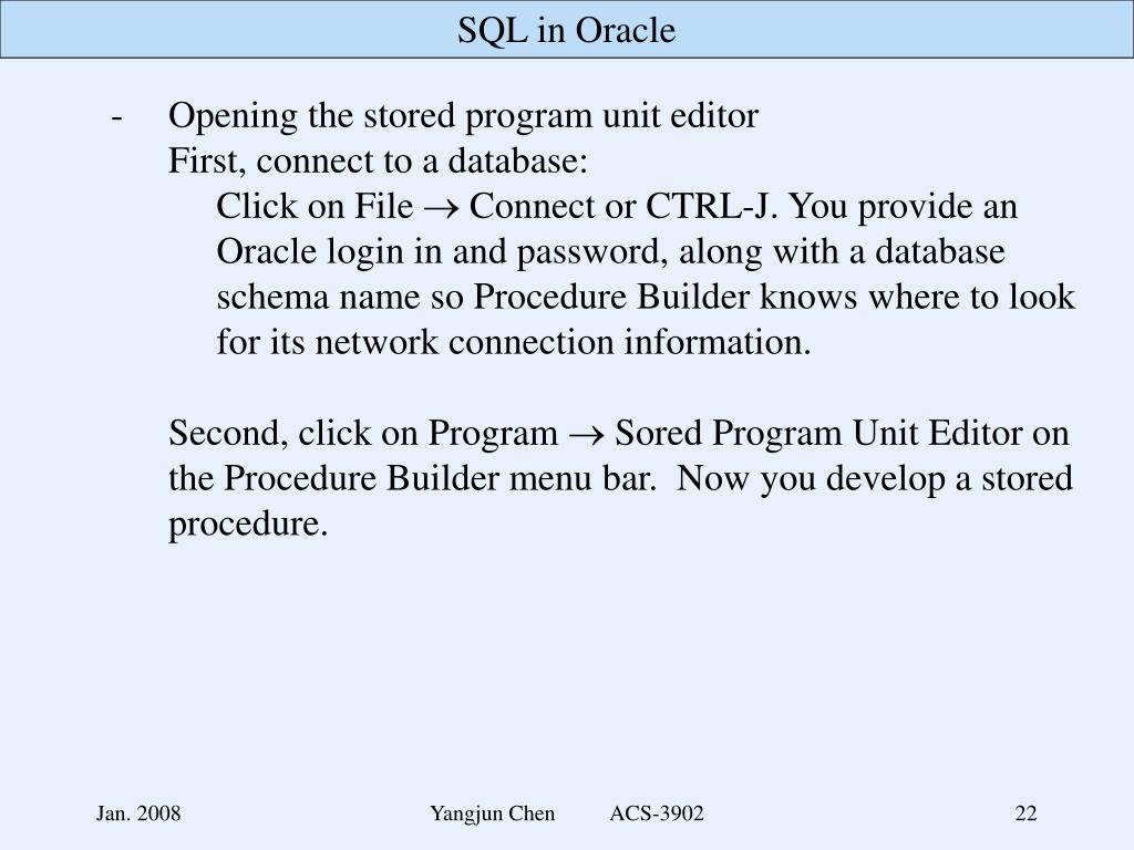 Ppt Developing Stored Procedures And Functions Using Sqlplus To Create Procedures And 3510