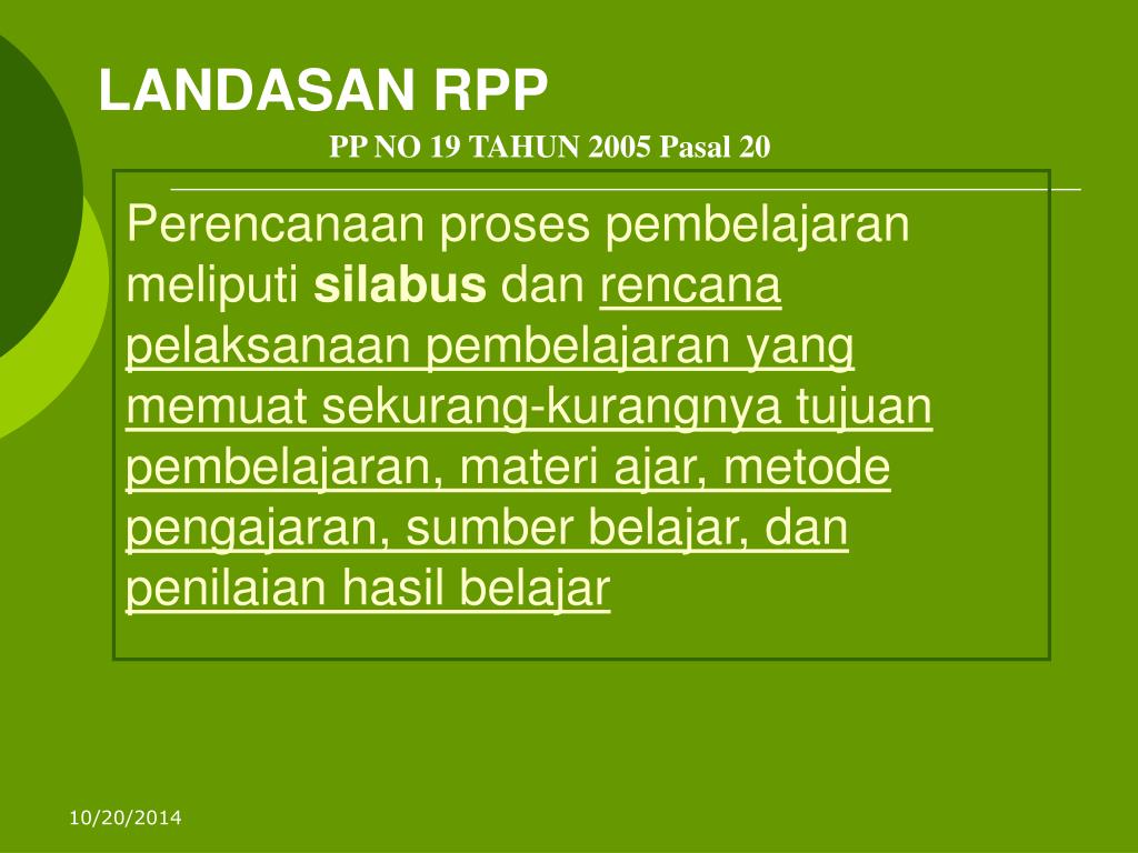 PPT - Penyusunan RENCANA PELAKSANAAN PEMBELAJARAN (RPP) PowerPoint ...