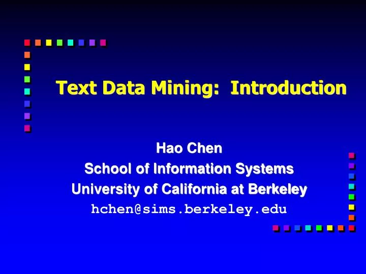 Ppt Text Data Mining Introduction Powerpoint Presentation Free Download Id 5638242
