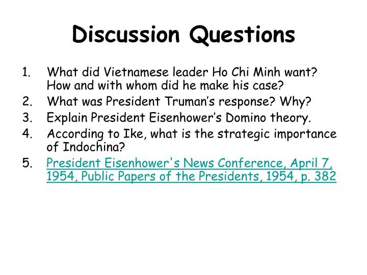 PPT - Discussion Questions PowerPoint Presentation, free download - ID ...