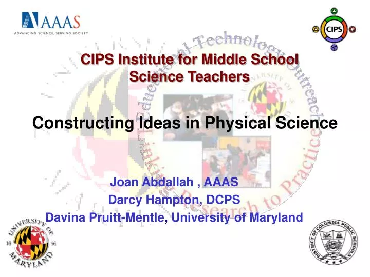 PPT - Constructing Ideas in Physical Science PowerPoint Presentation ...