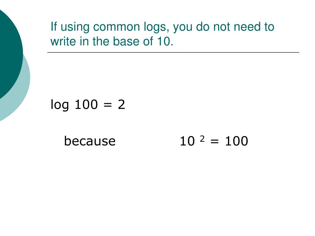 PPT Logarithms PowerPoint Presentation Free Download ID 5640571