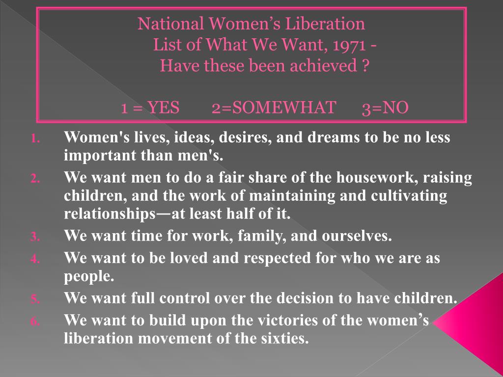 PPT - Women’s Liberation Movement PowerPoint Presentation, free ...