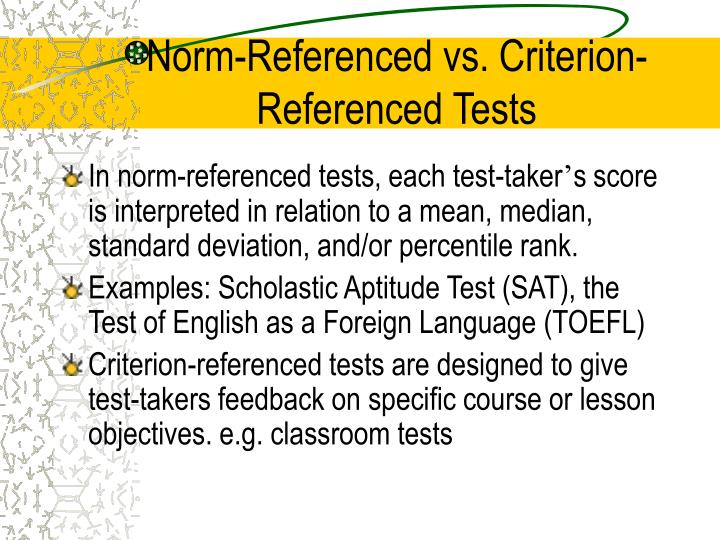 😍 Norm vs criterion referenced. Educational Psychology Interactive ...