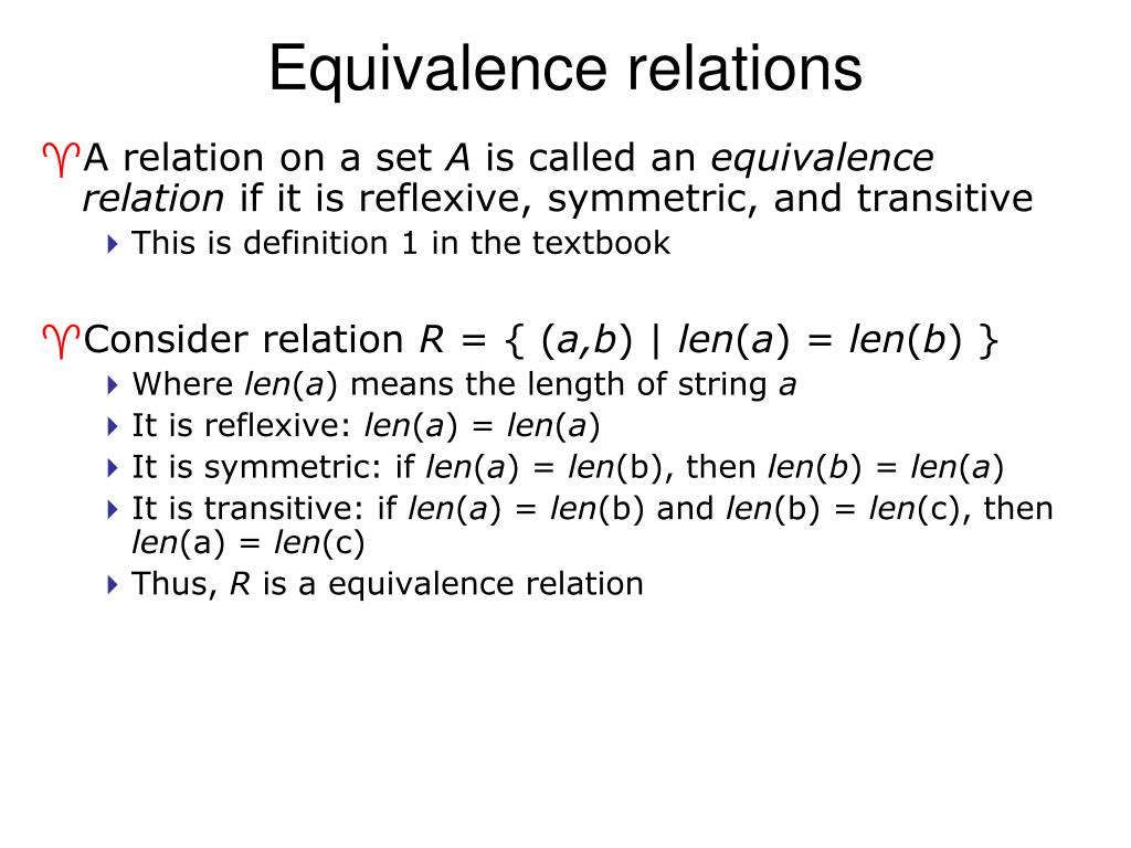 PPT Discrete Mathematics Equivalence Relations PowerPoint 