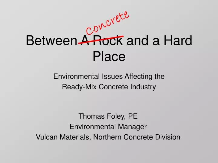 PPT - Between A Rock and a Hard Place PowerPoint Presentation, free ...