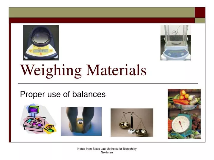PPT - Weighing Materials PowerPoint Presentation, free download - ID ...