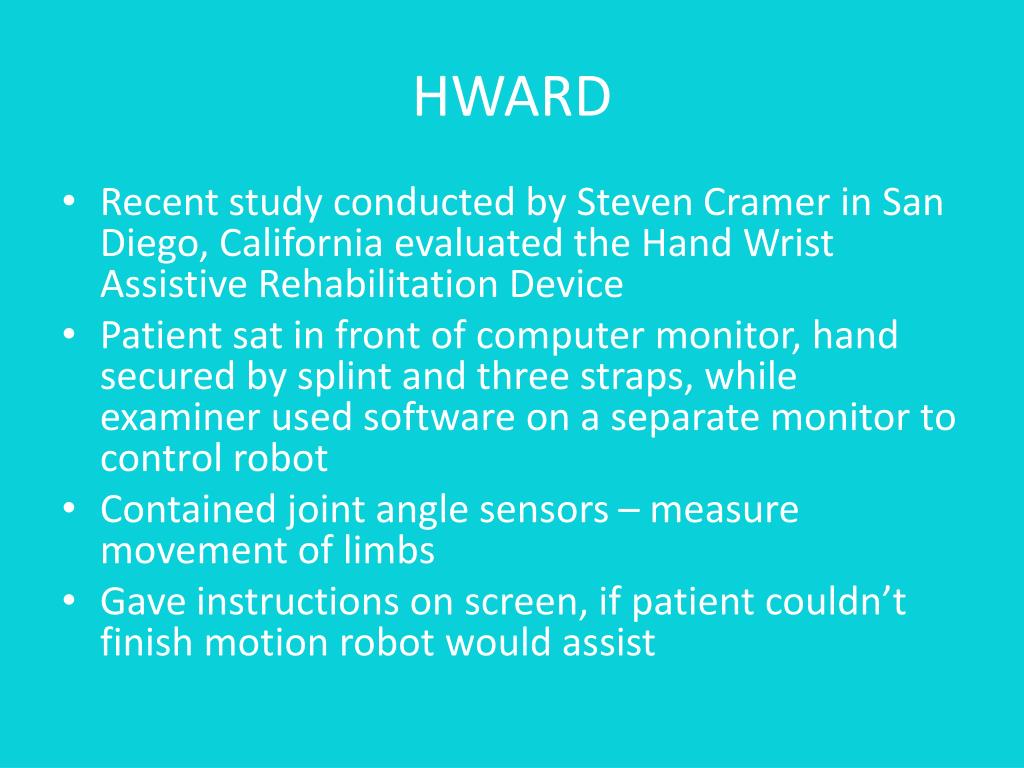 PPT - Stroke Rehabilitation Engineering: Robotic Therapy By: Dana ...