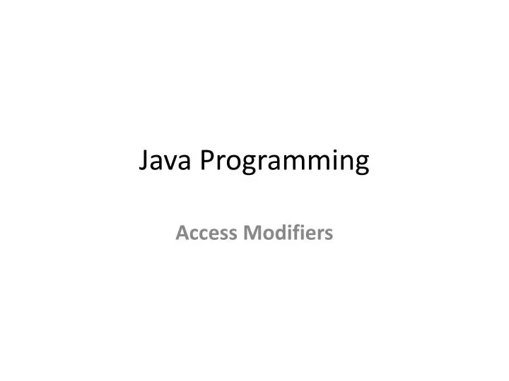 Ppt Java Programming Powerpoint Presentation Free Download Id5643526 6189