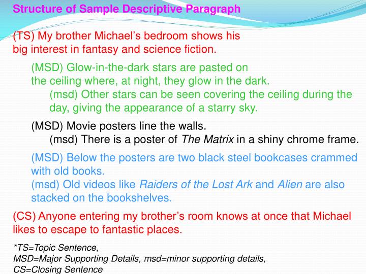 PPT - Writing Descriptive Paragraphs PowerPoint Presentation - ID:5644348