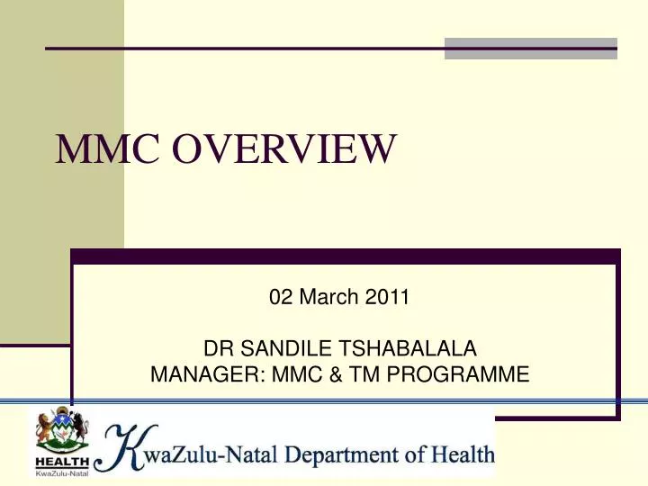 PPT - MMC OVERVIEW PowerPoint Presentation, free download - ID:5645281