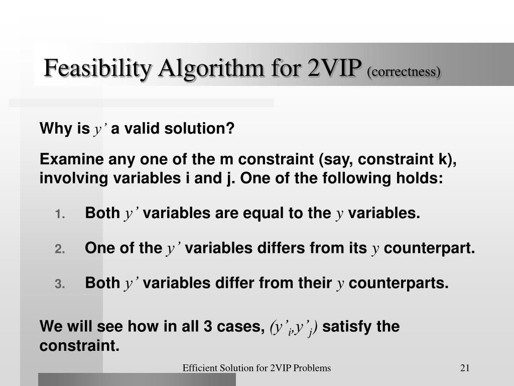 Ppt Efficient Solutions For 2 Variables Per Constraint Integer Programming Problems Powerpoint