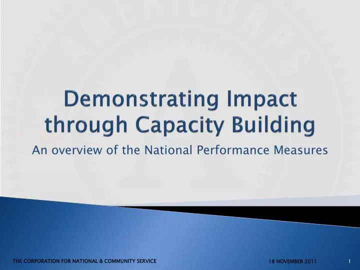 PPT - Demonstrating Impact through Capacity Building PowerPoint ...