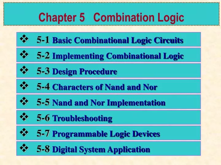 PPT - Chapter 5 Combination Logic PowerPoint Presentation, free ...