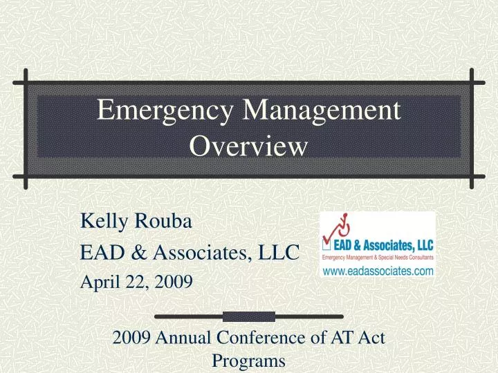 PPT - Emergency Management Overview PowerPoint Presentation, free ...