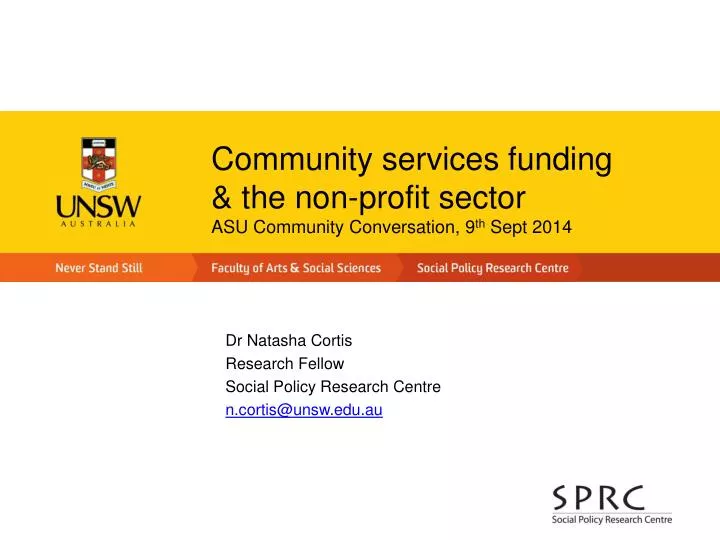 PPT - Community services funding & the non-profit sector ASU Community ...