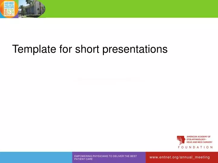 PPT - Template for short presentations PowerPoint Presentation, free ...
