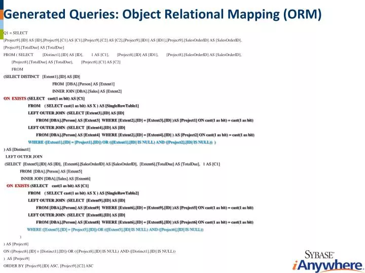 PPT - Generated Queries: Object Relational Mapping (ORM) PowerPoint ...