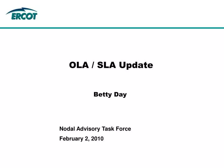 PPT - OLA / SLA Update PowerPoint Presentation, free download - ID:5648050