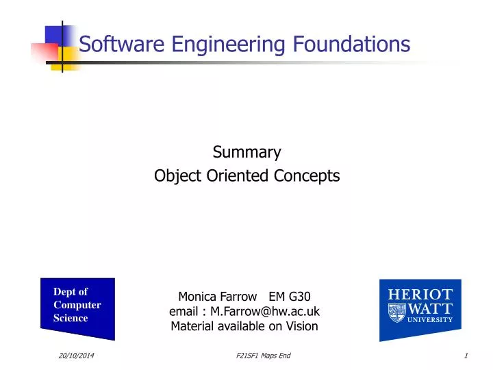 PPT - Software Engineering Foundations PowerPoint Presentation, free ...
