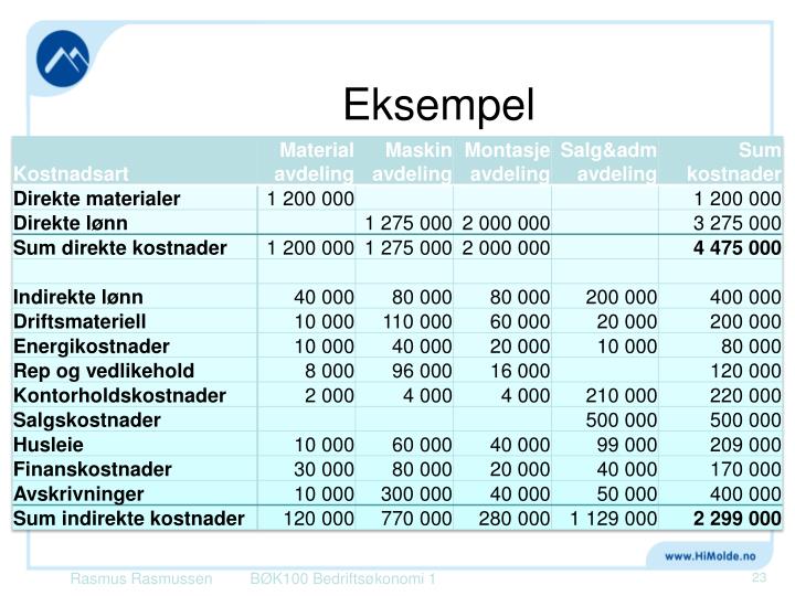 PPT - Kapittel 8 Produktkalkulasjon Prinsipper og metoder PowerPoint Presentation - ID:5648147