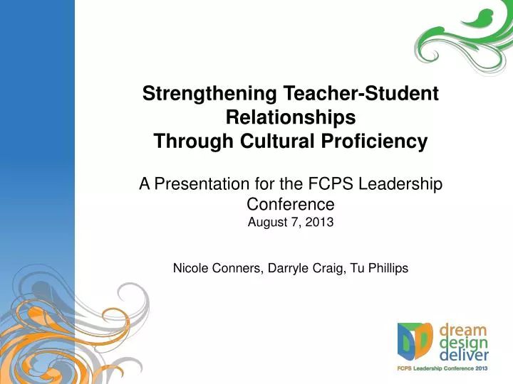 PPT - Strengthening Teacher-Student Relationships Through Cultural ...