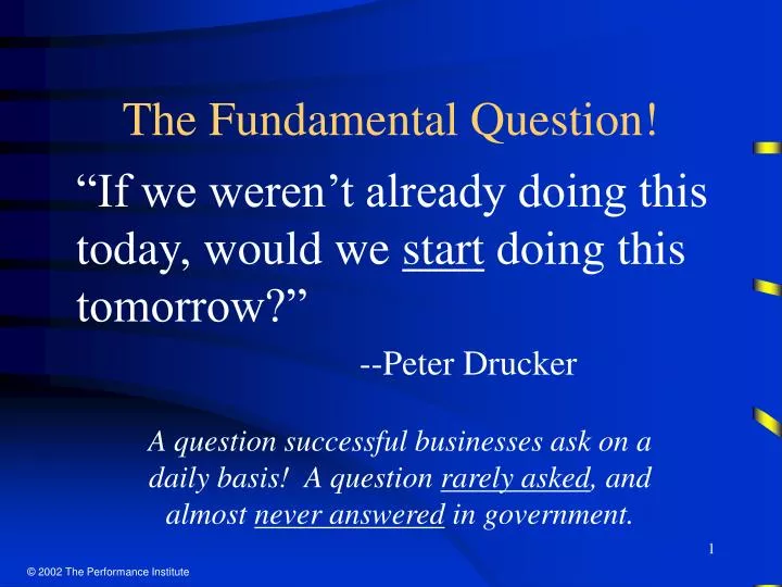 PPT - The Fundamental Question! PowerPoint Presentation, free download ...