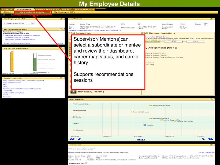 PPT - Army Career Tracker (ACT) Civilian User Overview 21 February 2012 ...