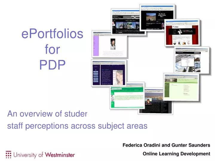 PPT - ePortfolios for PDP PowerPoint Presentation, free download - ID ...