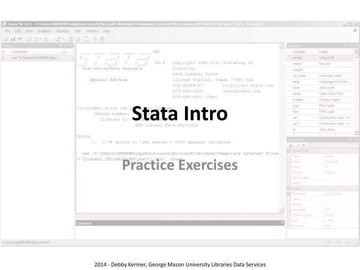 PPT - Stata Intro PowerPoint Presentation, free download - ID:5649100