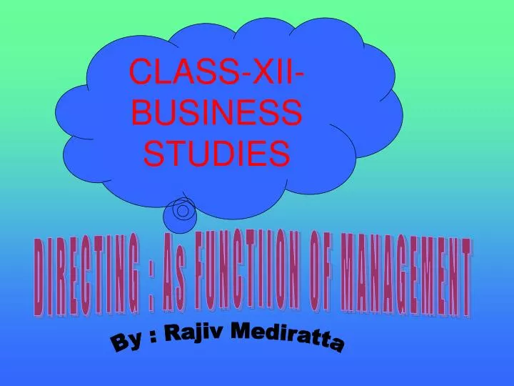 PPT - CLASS-XII-BUSINESS STUDIES PowerPoint Presentation, free download ...