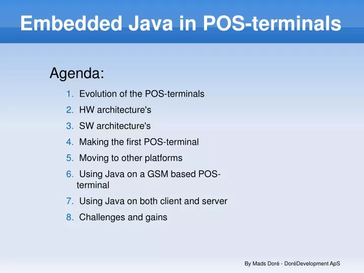 PPT - Embedded Java in POS-terminals PowerPoint Presentation, free ...