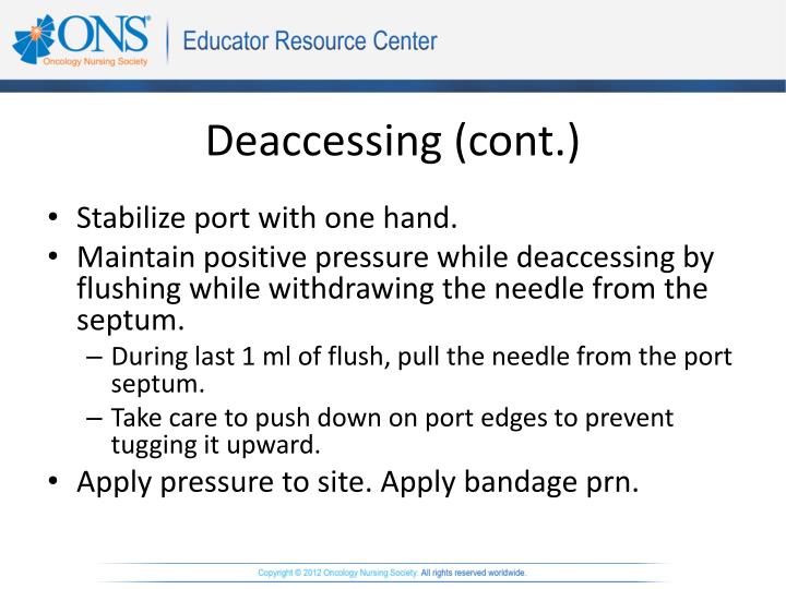PPT - Implanted Ports: Procedure for Access and Care PowerPoint ...