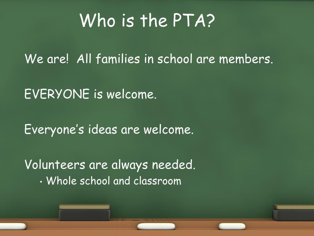 PPT - Parent Teacher Association (PTA) 101 Long Branch – Where the ...