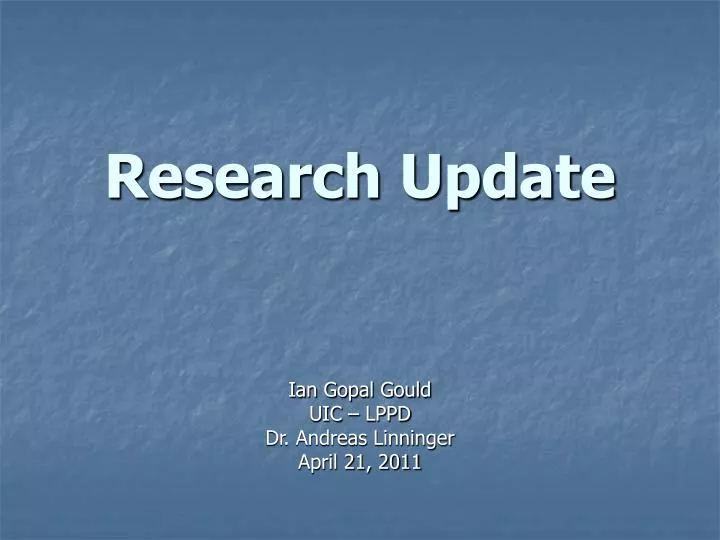 PPT - Research Update PowerPoint Presentation, free download - ID:5651727